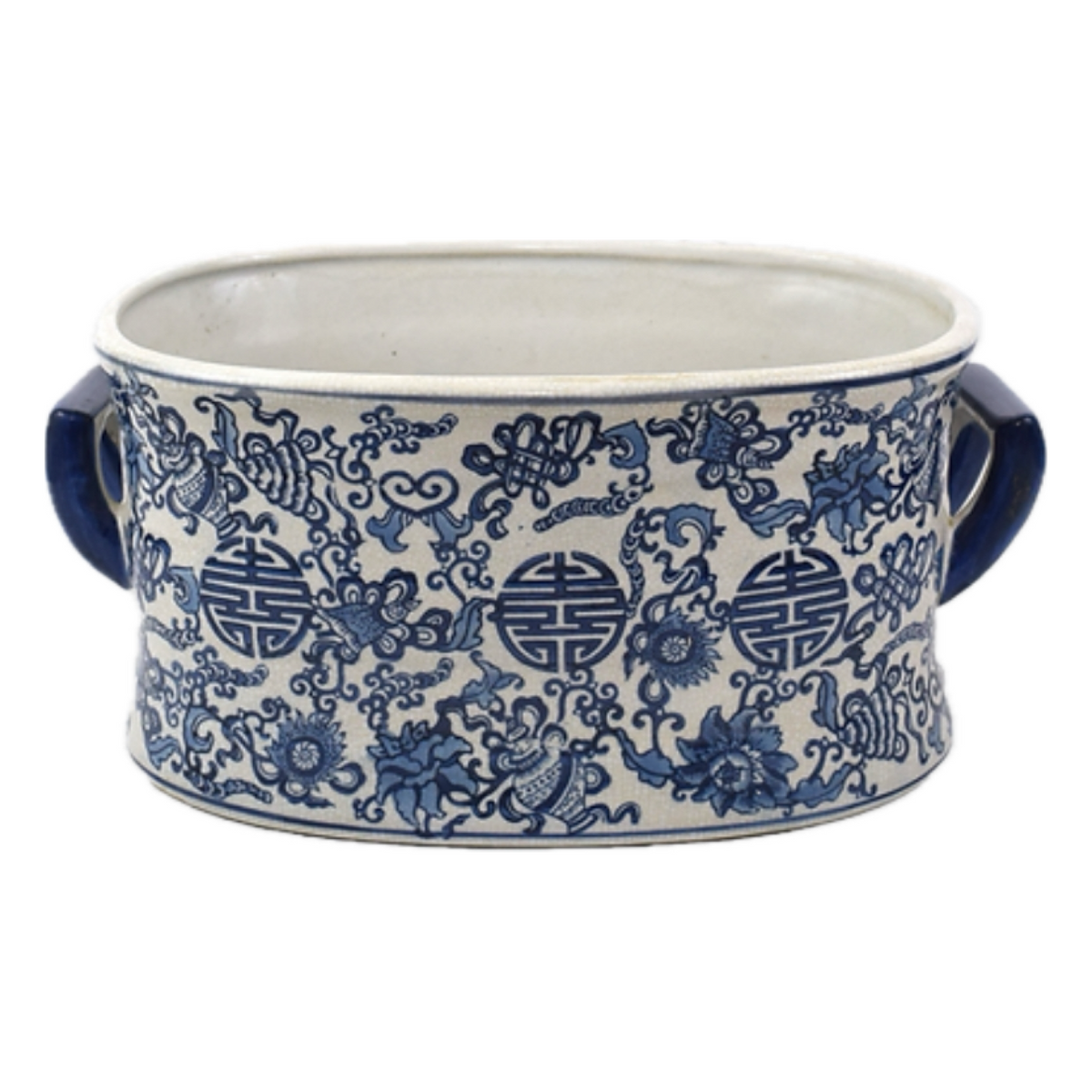 Large Porcelain Footbath with Longevity and Treasure Motif – Affordably ...