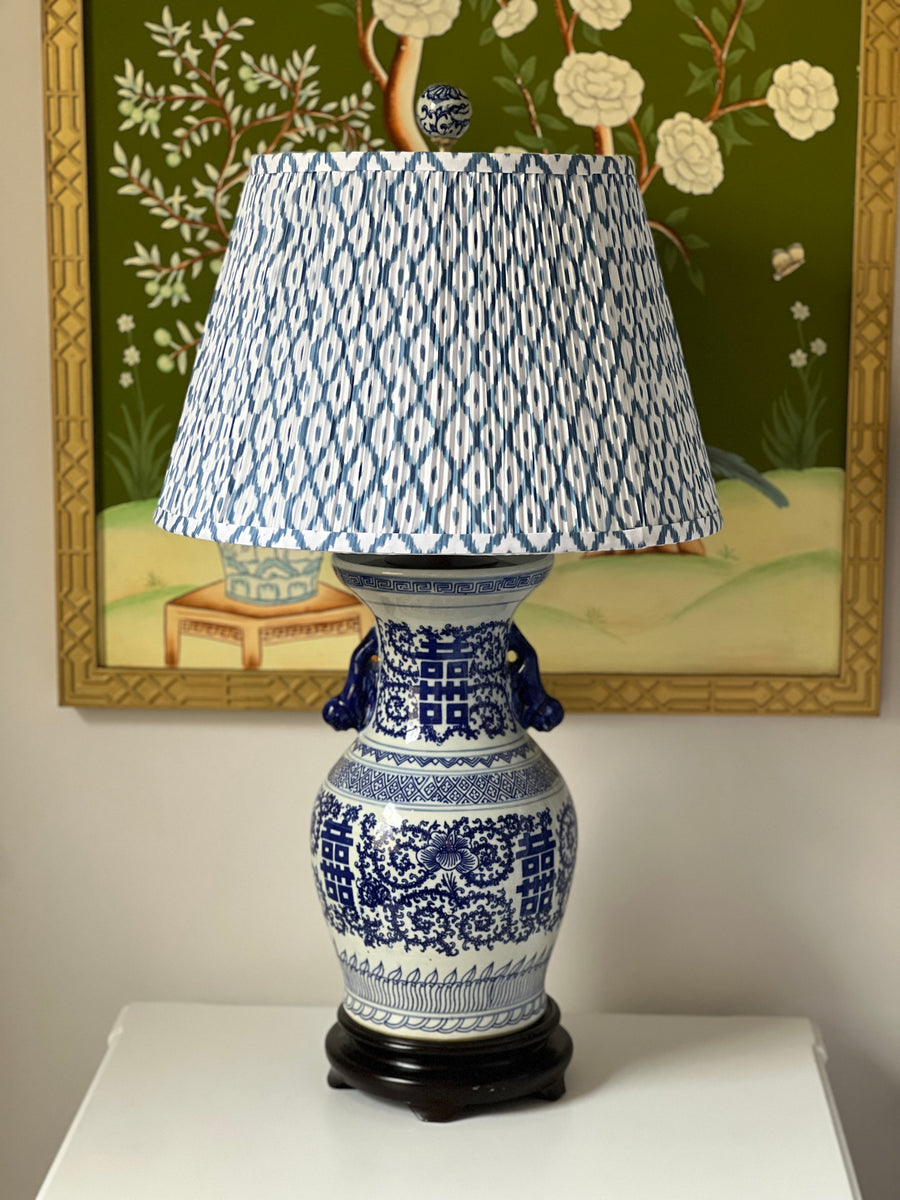 Gorgeous Blue & White Handmade Pleated Lampshade // CHOOSE YOUR SIZE ...
