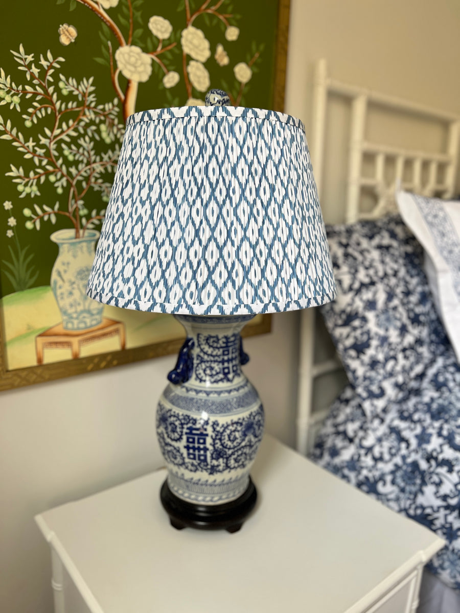 Gorgeous Blue & White Handmade Pleated Lampshade // CHOOSE YOUR SIZE ...