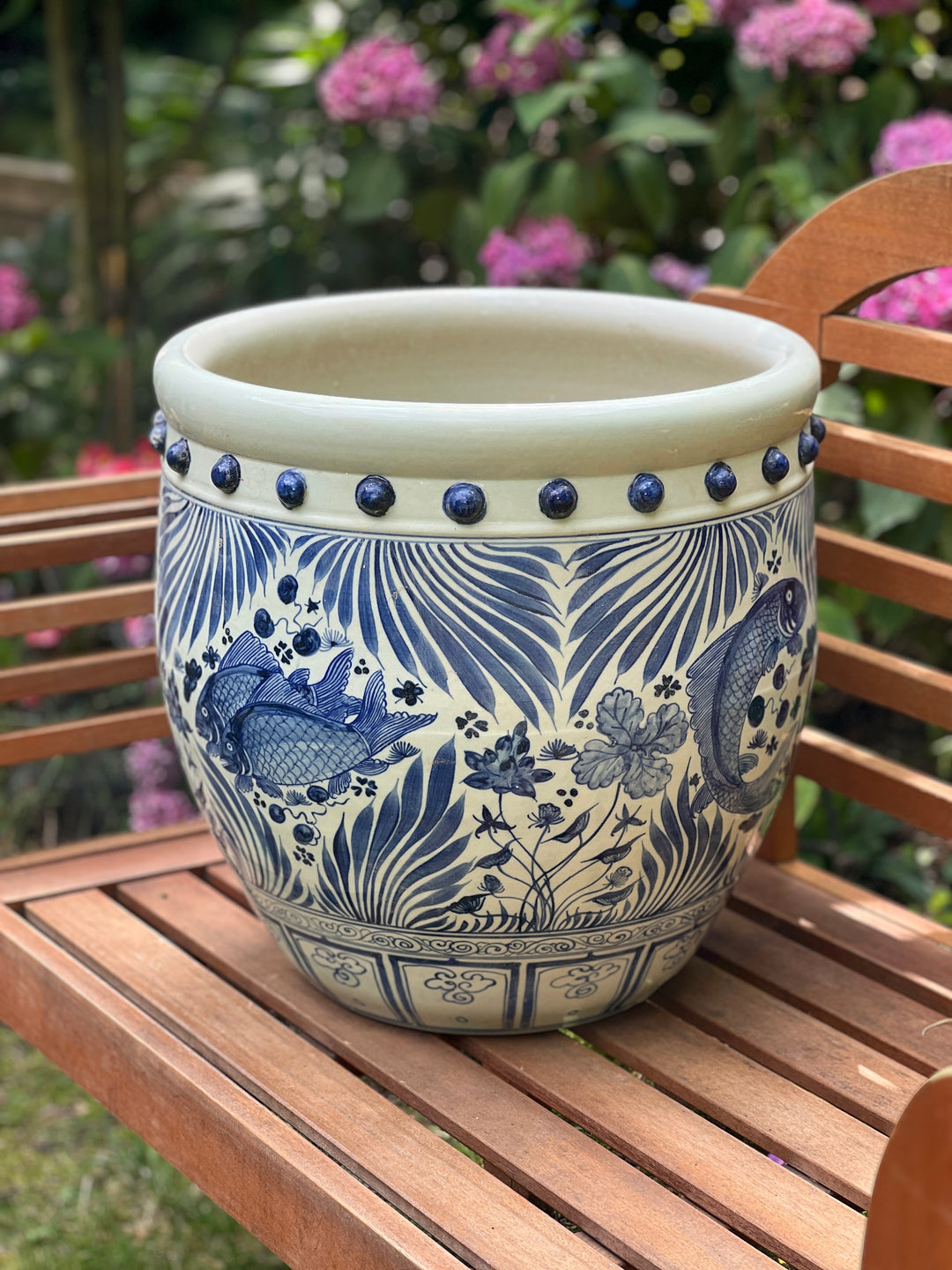 Chinese Fish Planter Pot Hand Painted Chinese Porcelain Fishbowl